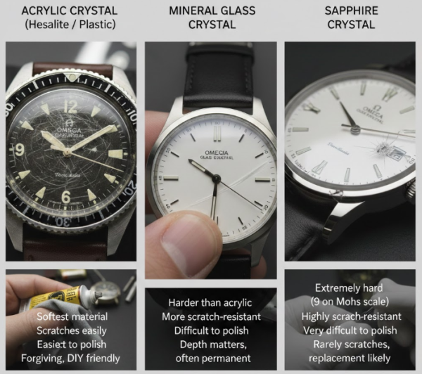 How to Polish a Watch Crystal (Acrylic, Mineral & Sapphire Guide) - Sofly